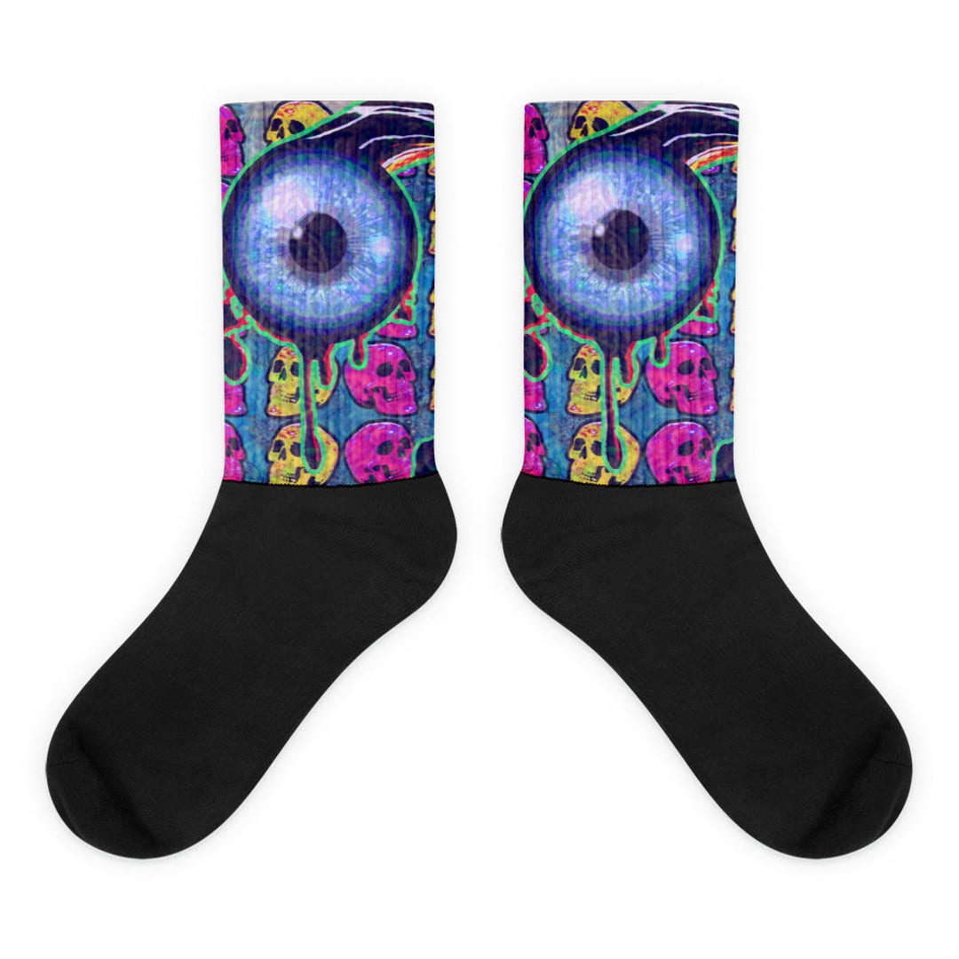 Eyeball Black Foot Socks - Etsy