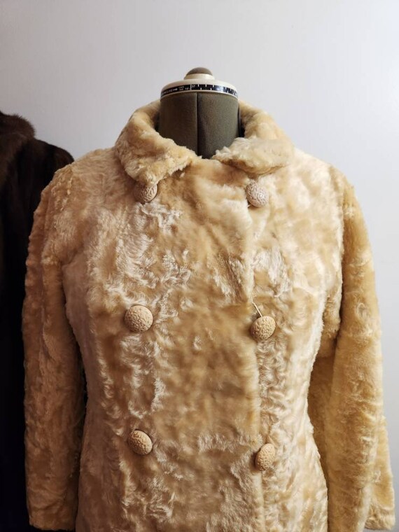 Vintage blonde Persian broadtail lambskin coat size S… - Gem