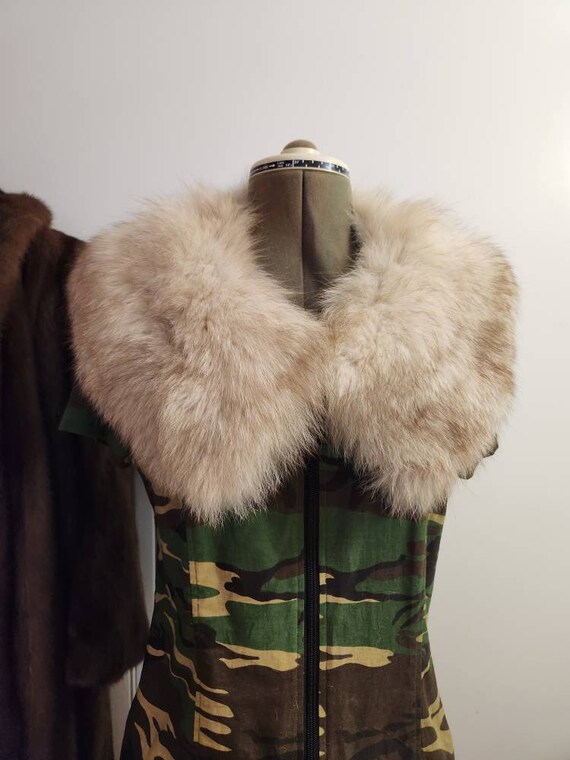 Vintage 1940s Fox Fur Bucket Hat // Black Wool Sculpt… - Gem