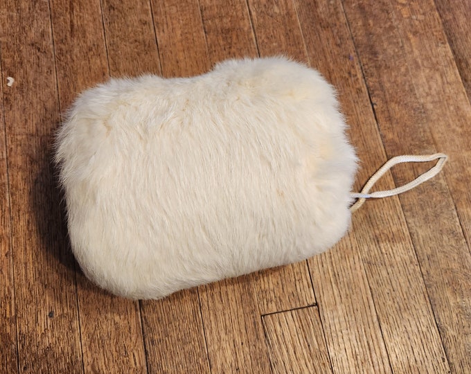 Vintage/antique Child's Size White Rabbit Fur Muff Real Rabbit Fur ...