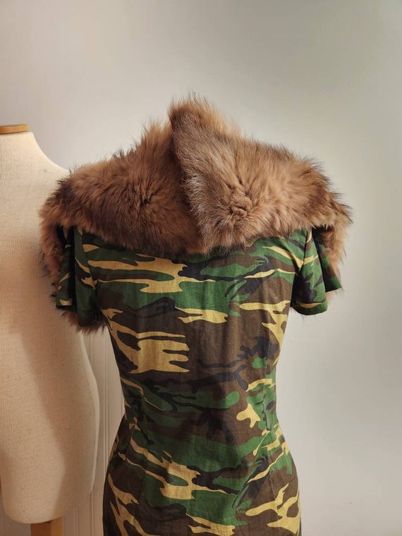 Real vintage brown fox fur mantle real fur collar sto… - Gem