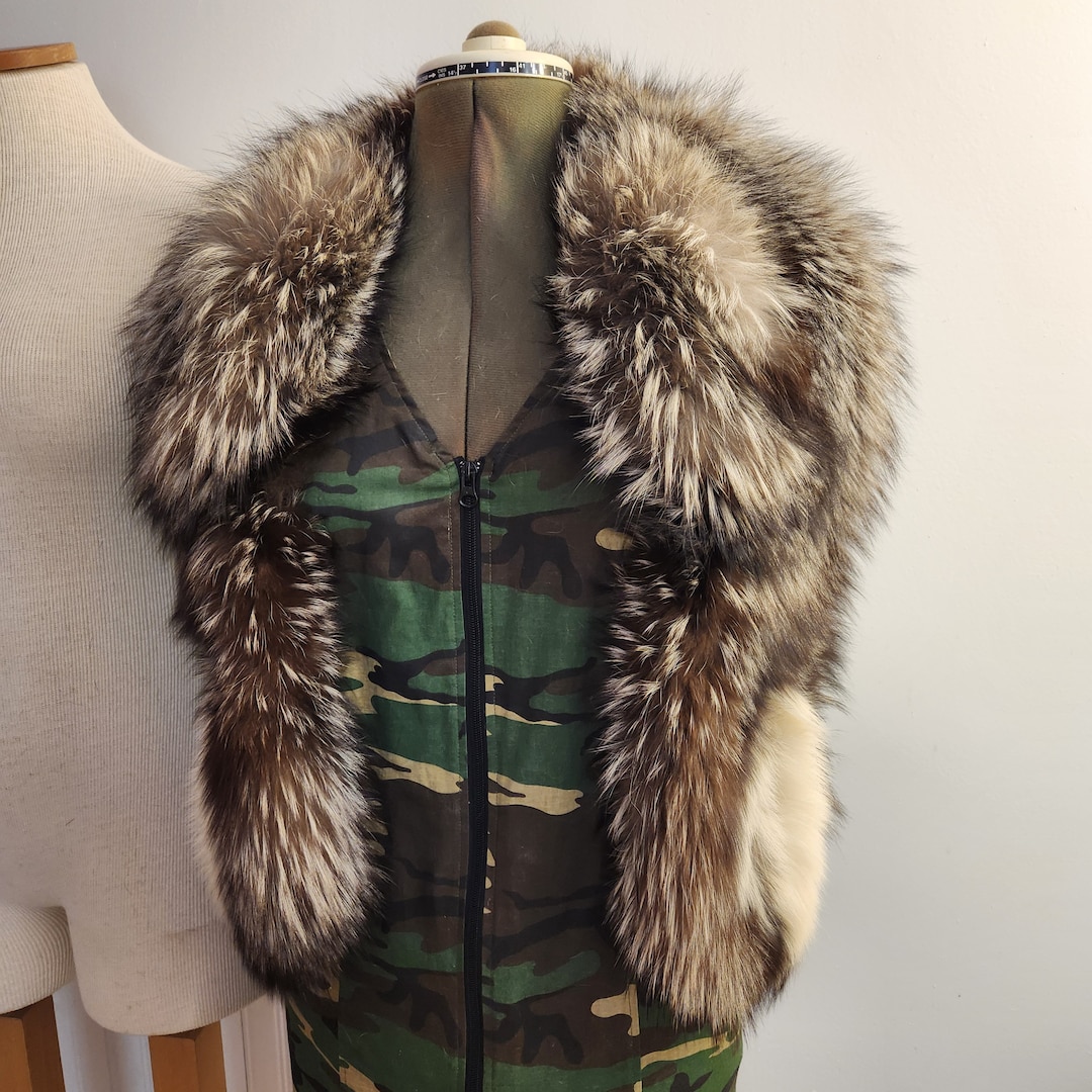 Vintage/antique 1920s-1930s Silver Fox Fur Stole Real Fox Fur Shrug ...