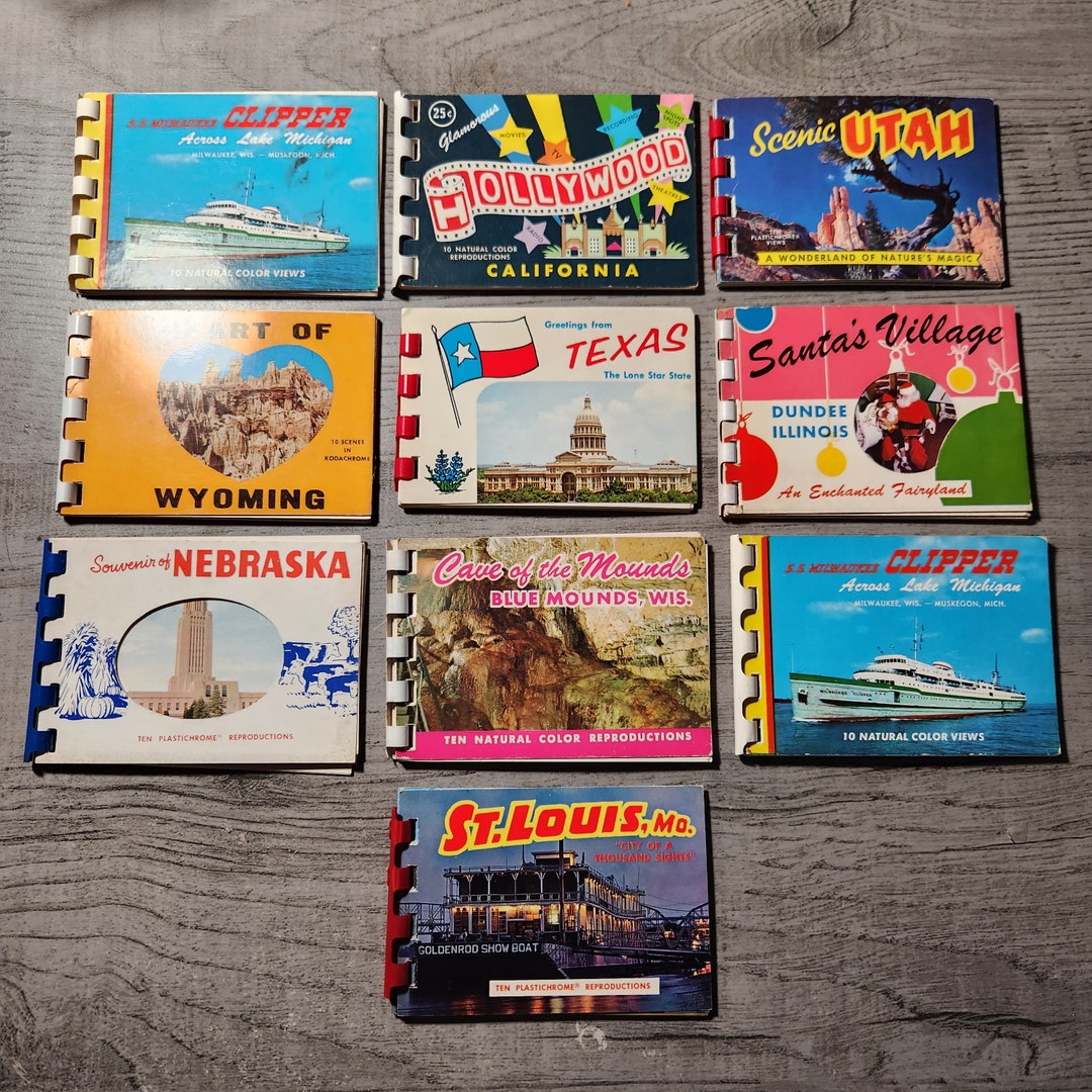 Vintage Souvenir Booklets United States Souvenir Books Vintage Mid ...
