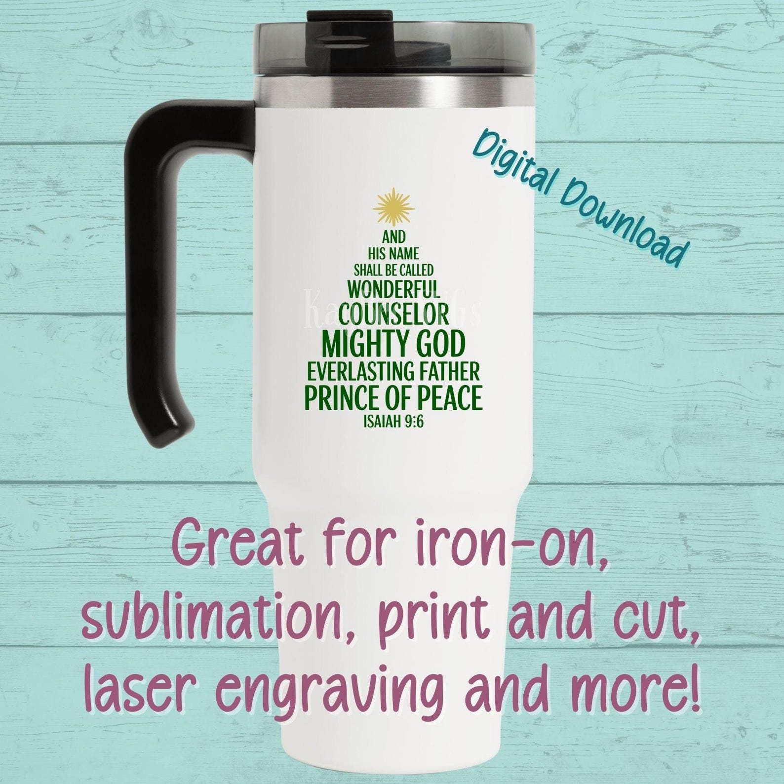 Isaiah 9:6 Christmas Tree SVG, PNG Cut Files (digital Download) - Etsy