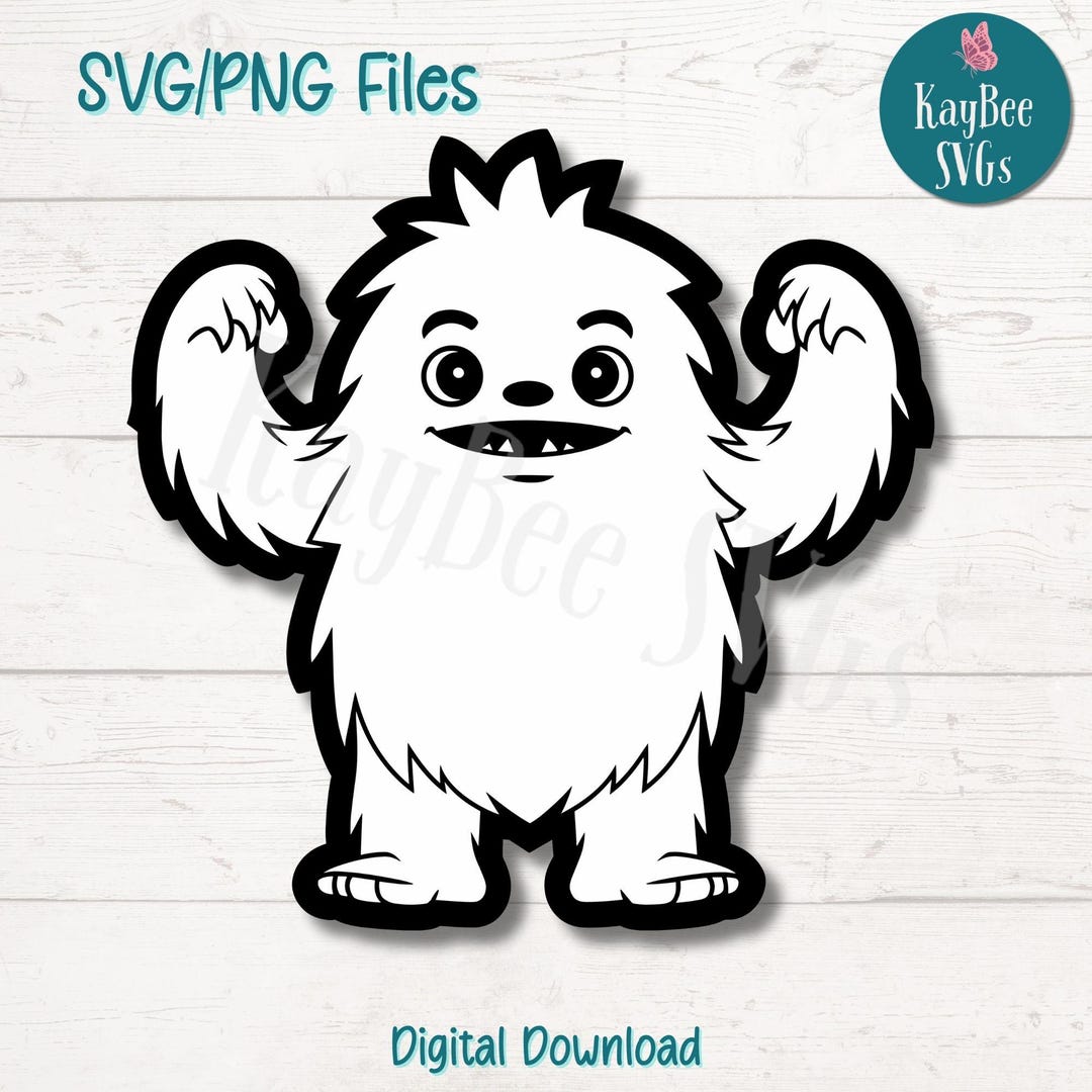 Cute Yeti SVG PNG Cut Files for Cricut, Silhouette Digital Download ...