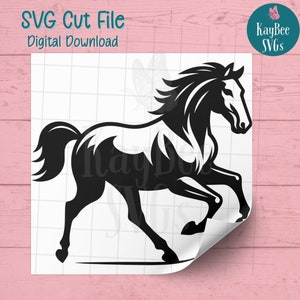 Galloping Horse SVG Cut File for Cricut, Silhouette Digital Download ...