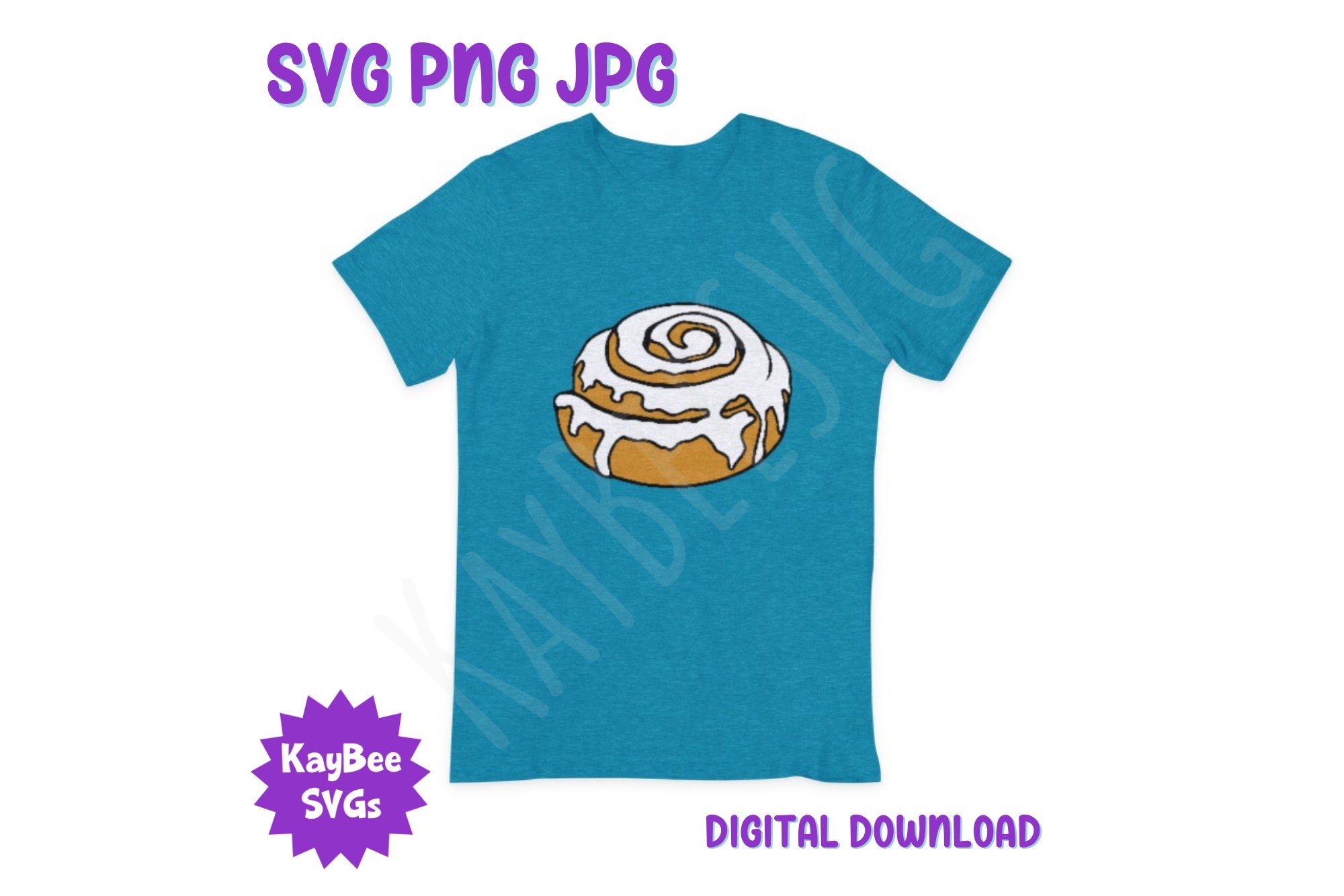 Cinnamon Roll Clipart – SVG PNG JPG Digital Cut File (commercial Use ...