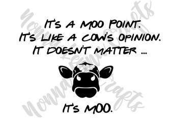 Cow Joey Moo Point | Etsy