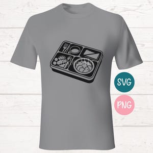Lunch Tray SVG PNG School Cafeteria Meal Clip Art for Kids Lunchbox ...