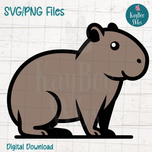 Capybara SVG/PNG Cut Files Bundle for Cricut, Silhouette, Digital ...