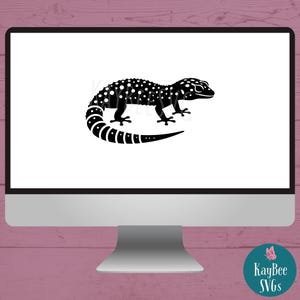 Leopard Gecko SVG PNG Cut Files for Cricut, Silhouette Digital Download ...