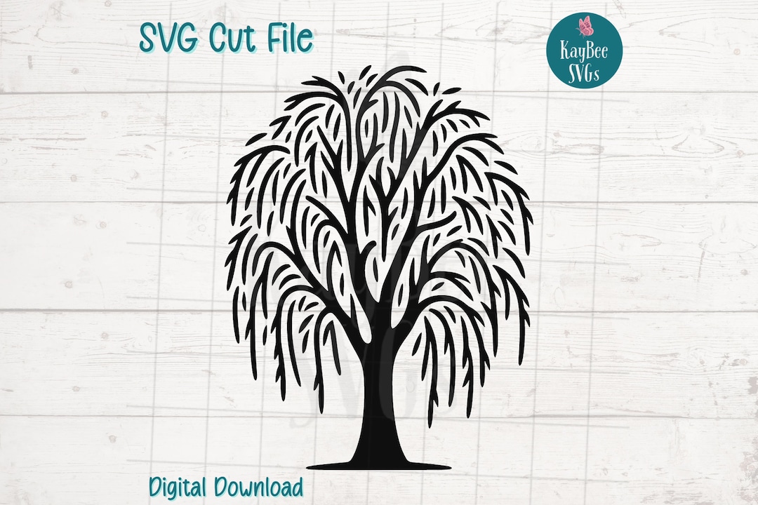 Willow Tree SVG Cut File for Cricut, Silhouette, Digital Download ...