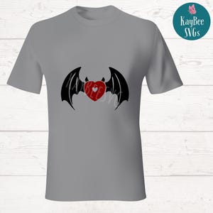 Heart With Bat Wings SVG PNG Cut Files for Cricut, Silhouette Digital ...