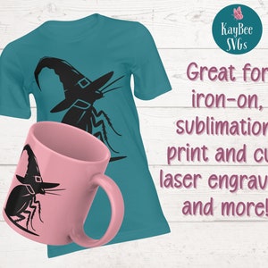 Cockroach in Witch Hat SVG PNG Cut Files for Cricut, Silhouette ...