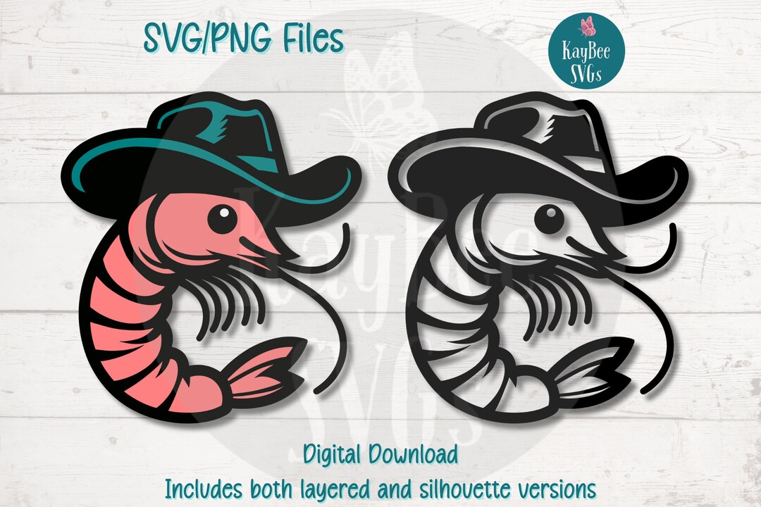 Cowboy Shrimp SVG | PNG Cut Files for Cricut, Silhouette, Digital ...