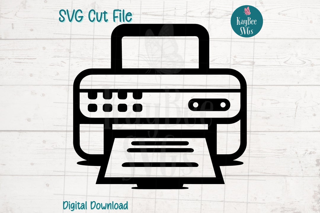 Printer SVG Cut File for Cricut, Silhouette, Digital Download ...