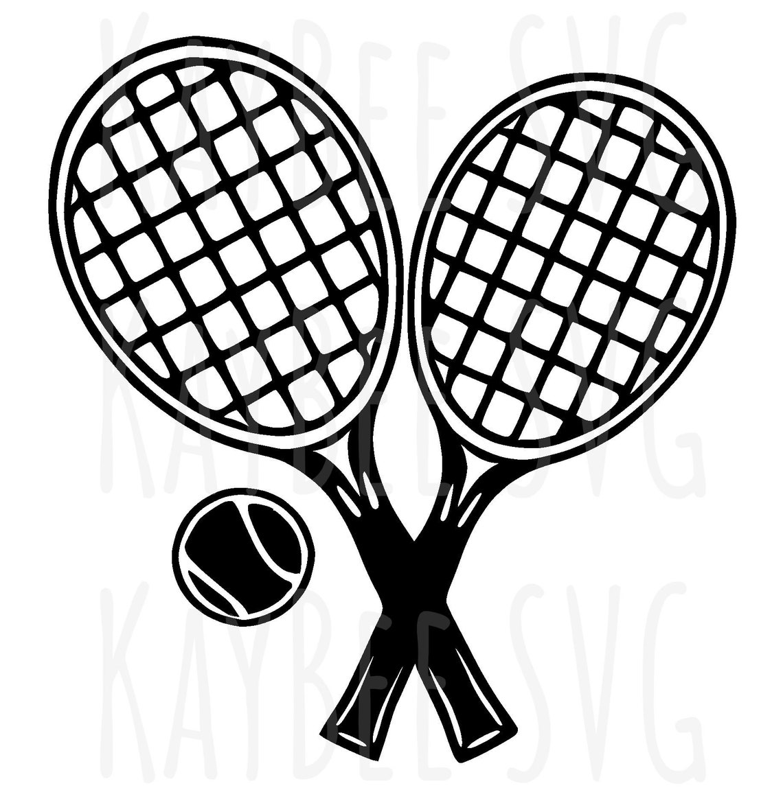 Tennis Rackets and Tennis Ball SVG PNG JPG Clipart Digital Cut - Etsy