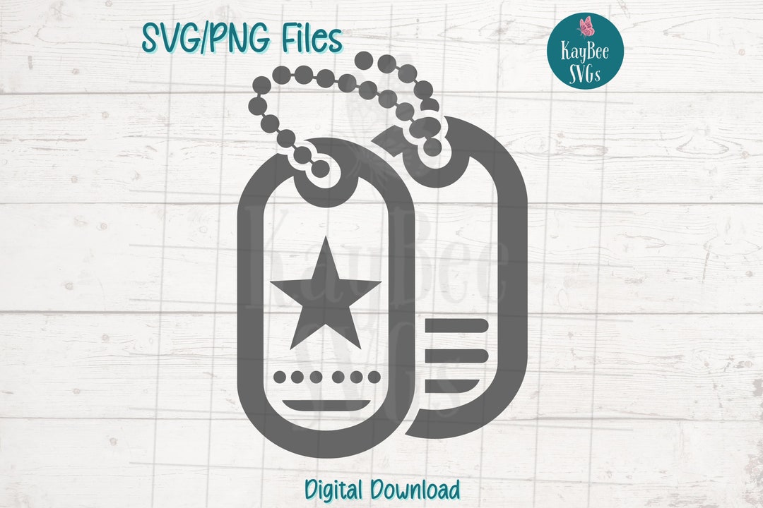 Military Dog Tags SVG/PNG Cut Files for Cricut, Silhouette, Digital ...