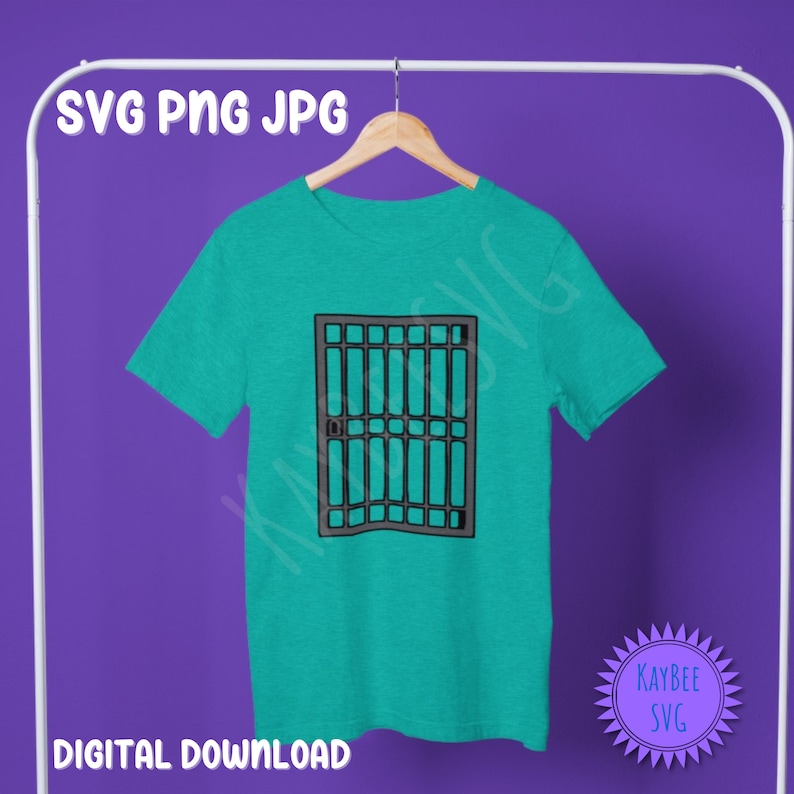 Jail Cell Door SVG PNG JPG Clipart Digital Cut File Download - Etsy