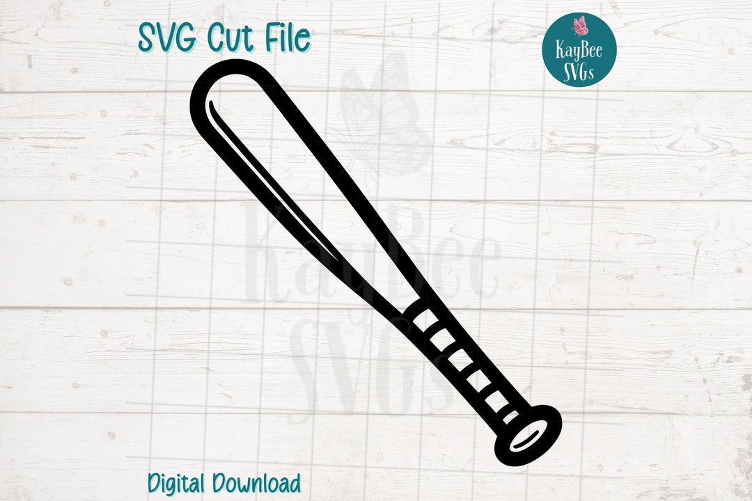 Baseball Bat SVG PNG Cut Files for Cricut, Silhouette Digital Download ...