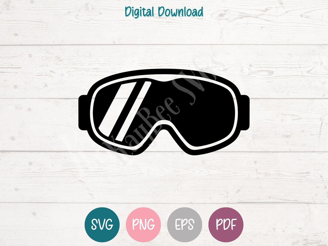Ski Goggles SVG PNG Clipart Cut Files for Cricut, Silhouette, Engraving ...