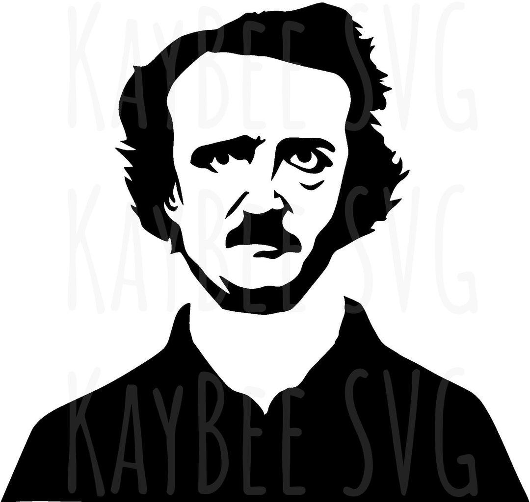 Edgar Allan Poe SVG PNG JPG Clipart Digital Cut File Download for ...