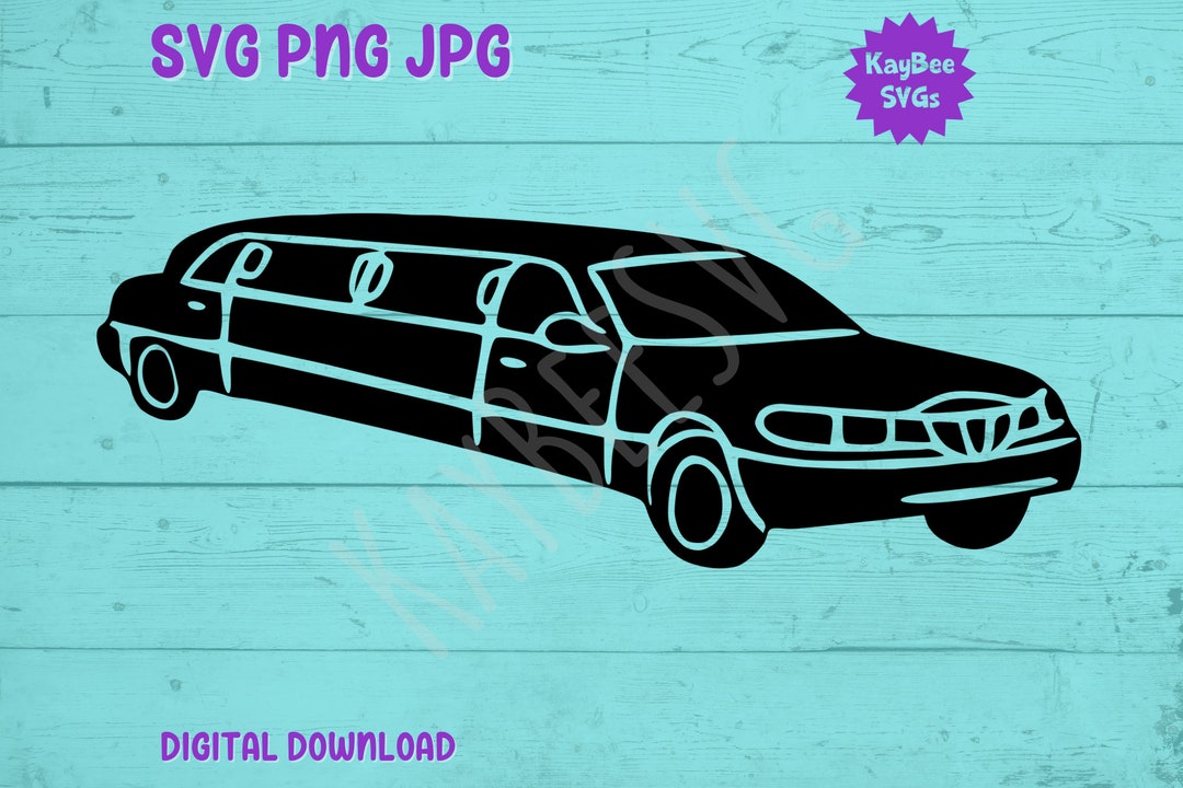 Limousine Limo SVG PNG JPG Clipart Digital Cut File Download for Cricut ...