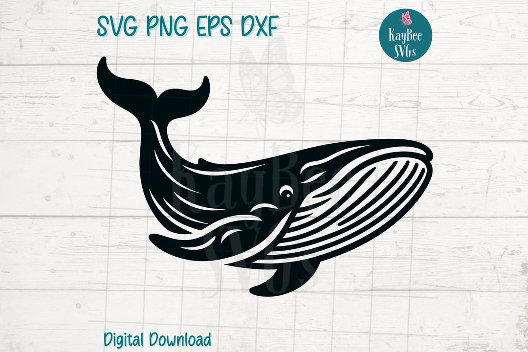 Humpback Whale SVG Cut Files for Cricut, Silhouette, Digital Download ...