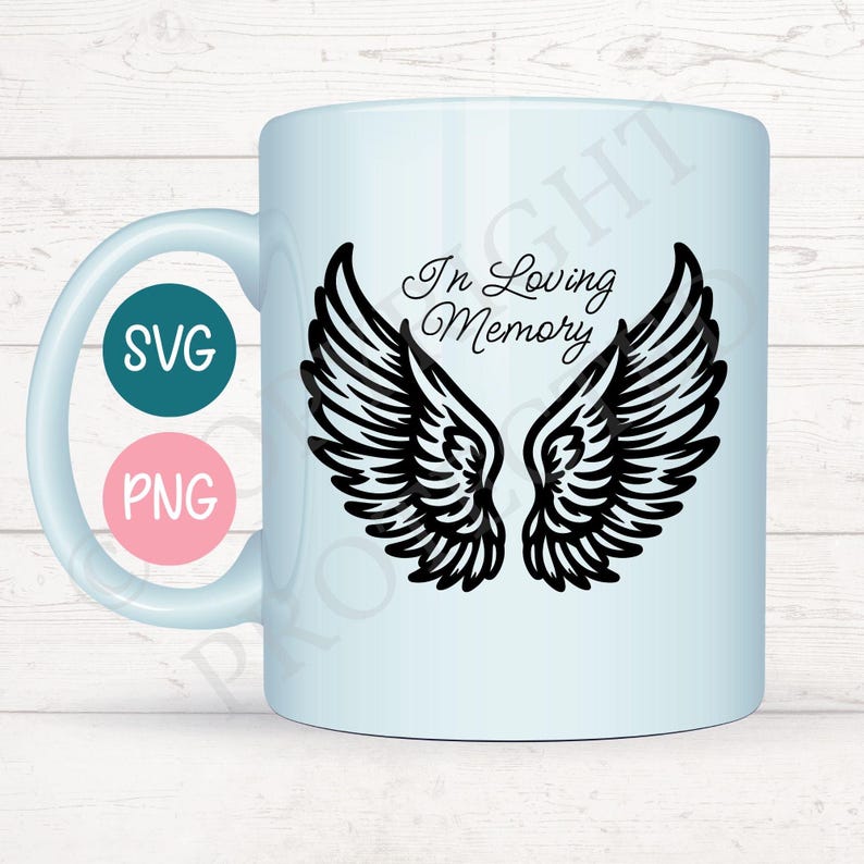 Alas de ángel conmemorativas SVG PNG / Imágenes prediseñadas de ...