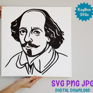 William Shakespeare Portrait SVG PNG JPG Clipart Digital Cut File ...