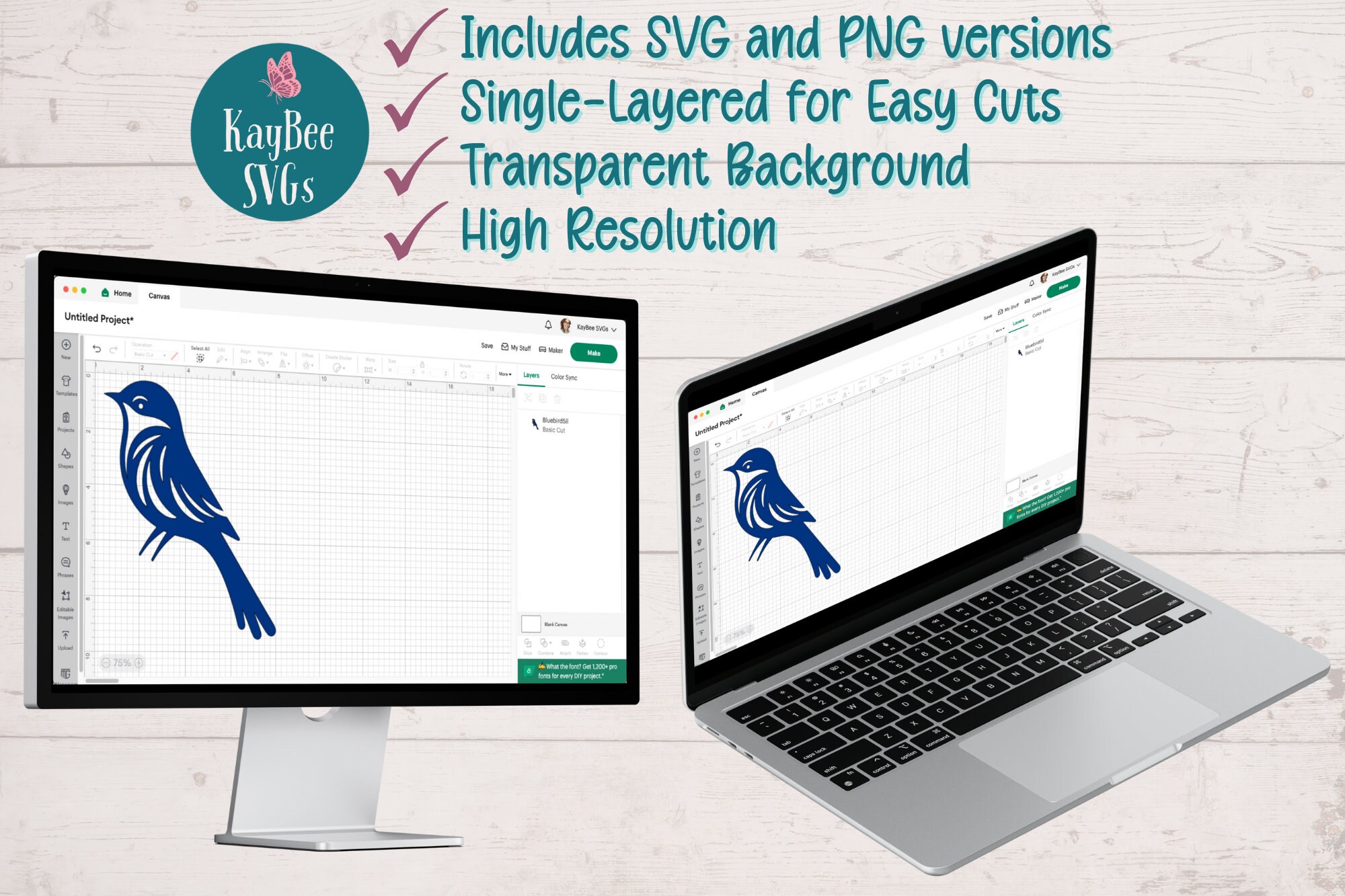 Bluebird SVG: Clipart Cut Files for Cricut, Silhouette, Laser Engraving ...