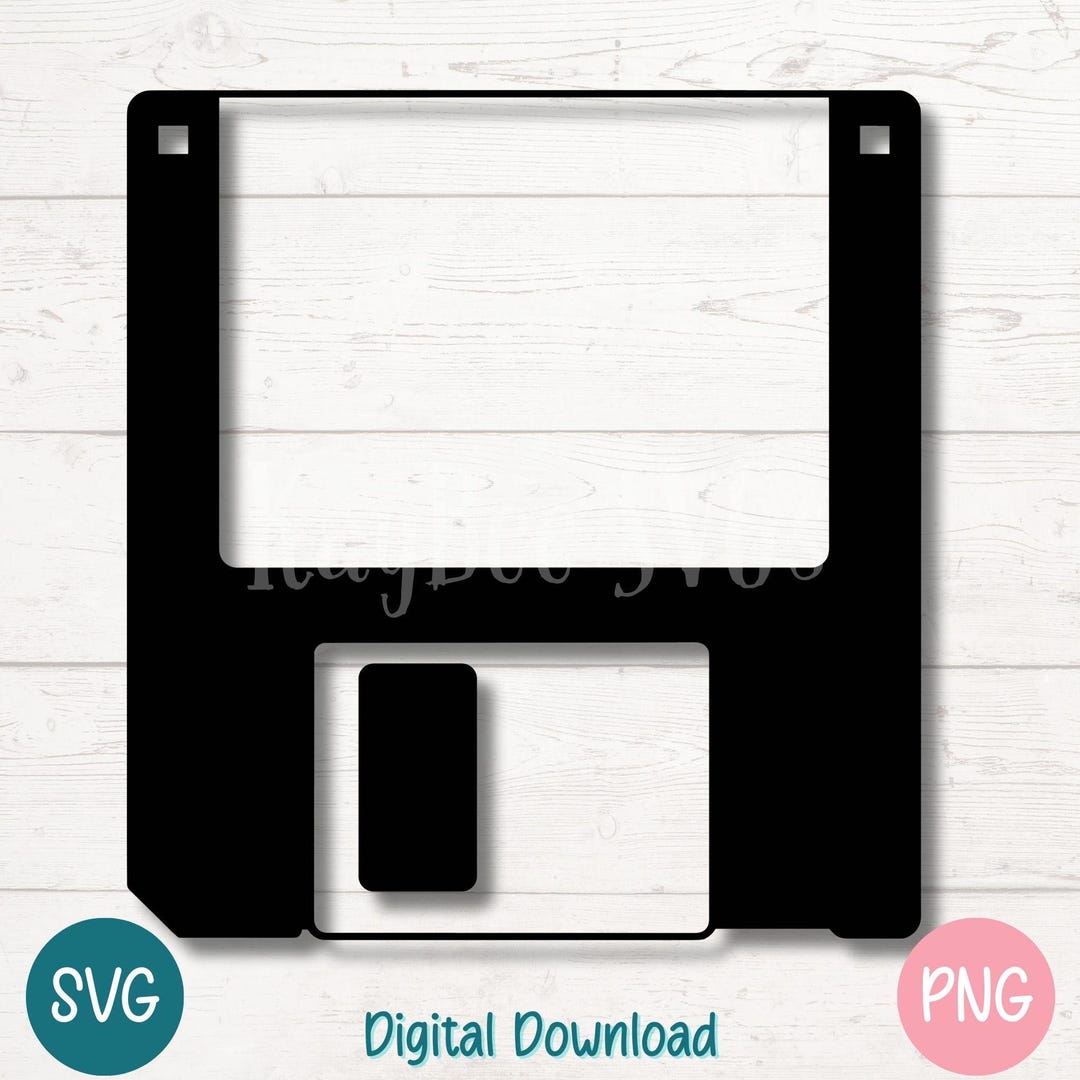 Floppy Disk SVG PNG Retro Save Icon for Tech Projects and Vintage Decor ...