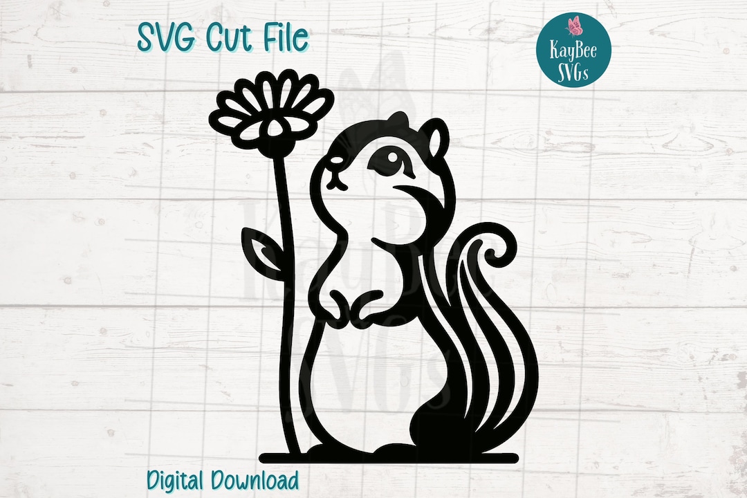 Chipmunk SVG Cut File for Cricut, Silhouette, Digital Download ...