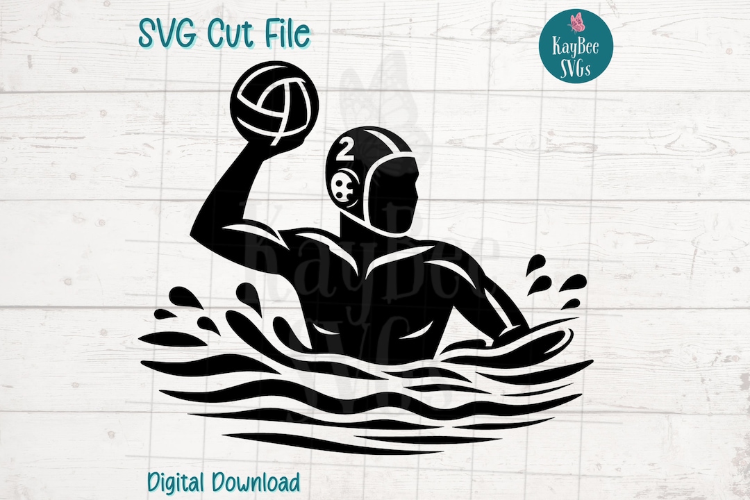 Water Polo Player SVG Digital Cut File for Cricut, Silhouette ...