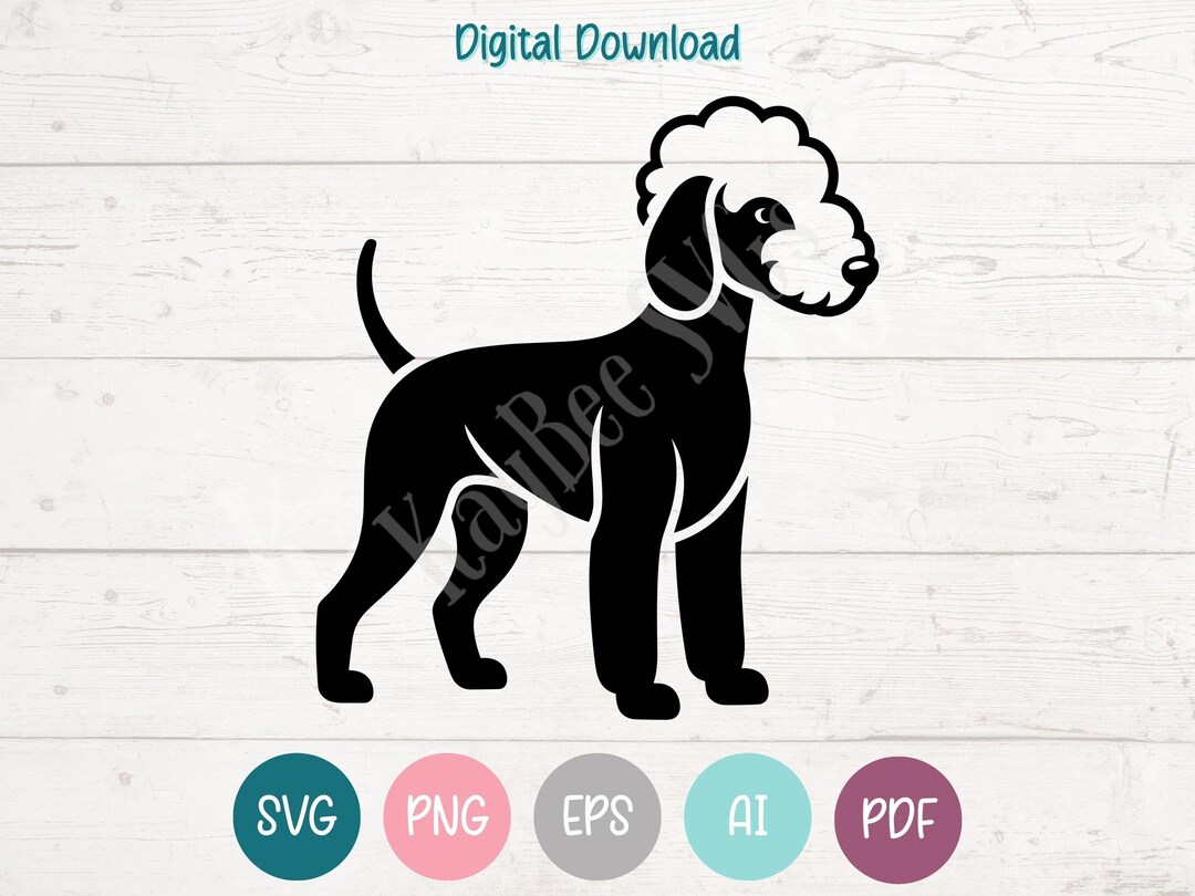 Bedlington Terrier Dog SVG: Clipart Cut Files for Cricut, Silhouette ...