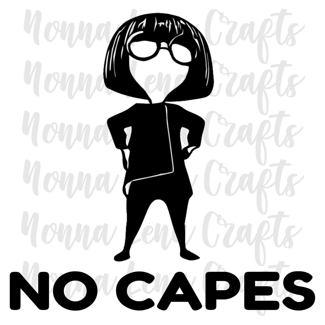 Edna No Capes Svg Png Clipart Cut File Download For Etsy