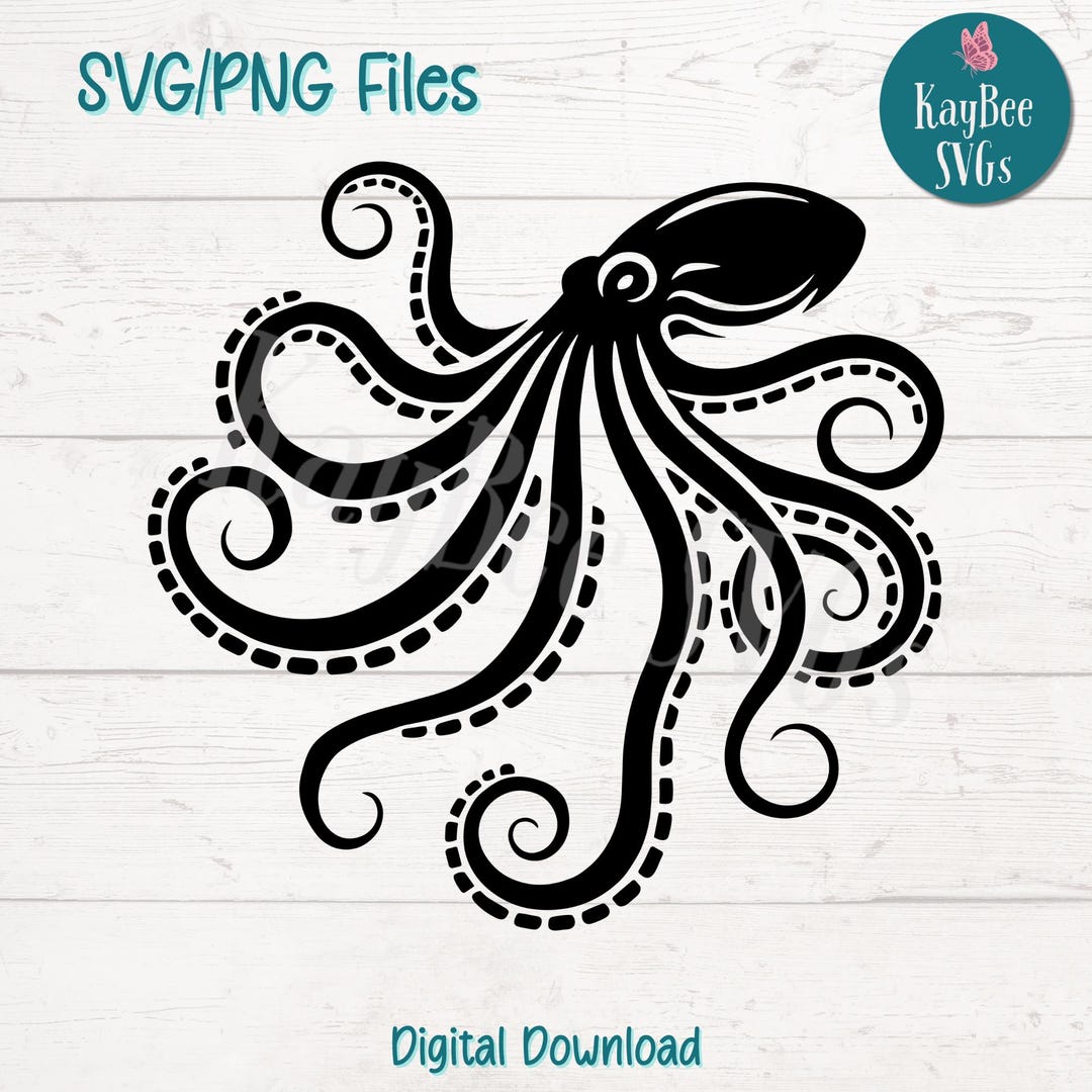 Kraken SVG PNG Sea Monster Clipart for Cricut, Sublimation, Laser ...