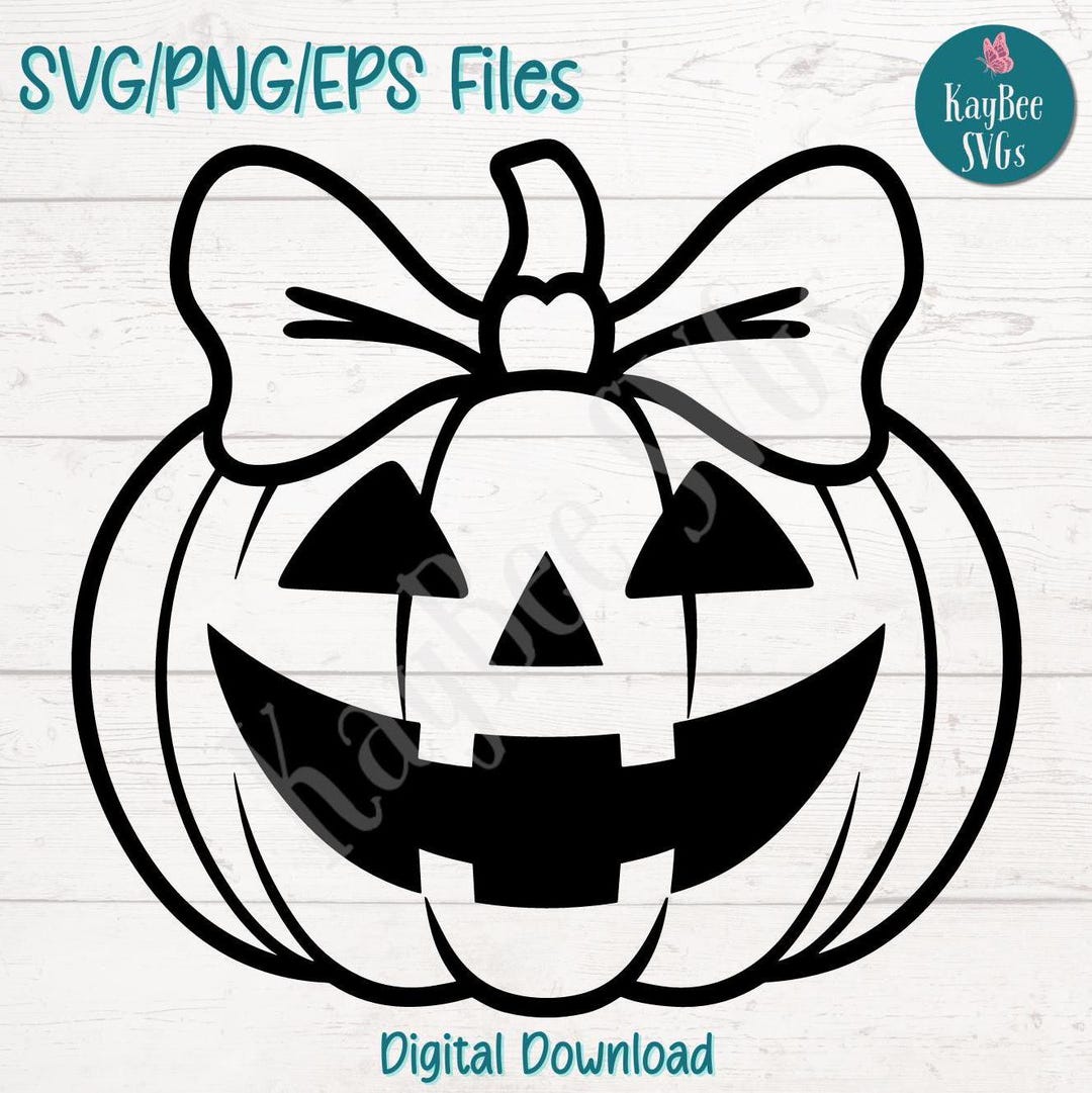 Coquette Jack-o-lantern SVG PNG Clipart Cut Files for Cricut ...