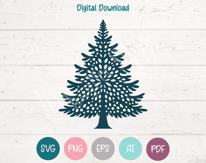 Christmas Snowflake Tree SVG | Snowflakes SVG Cut Files for Cricut ...