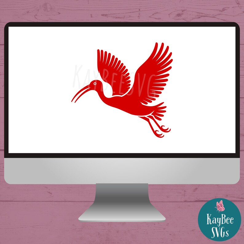 Scarlet Ibis SVG PNG Clipart Cut Files for Cricut, Silhouette, Laser ...