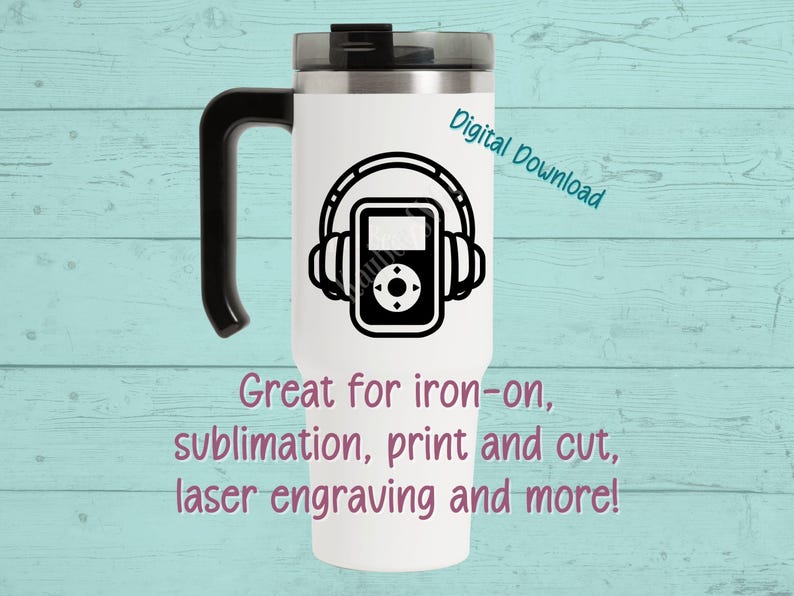 Mp3 Player SVG PNG Clipart Cut Files for Cricut, Silhouette, Laser ...