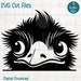 Peeking Emu SVG Digital Cut File for Cricut, Silhouette, Engraving ...