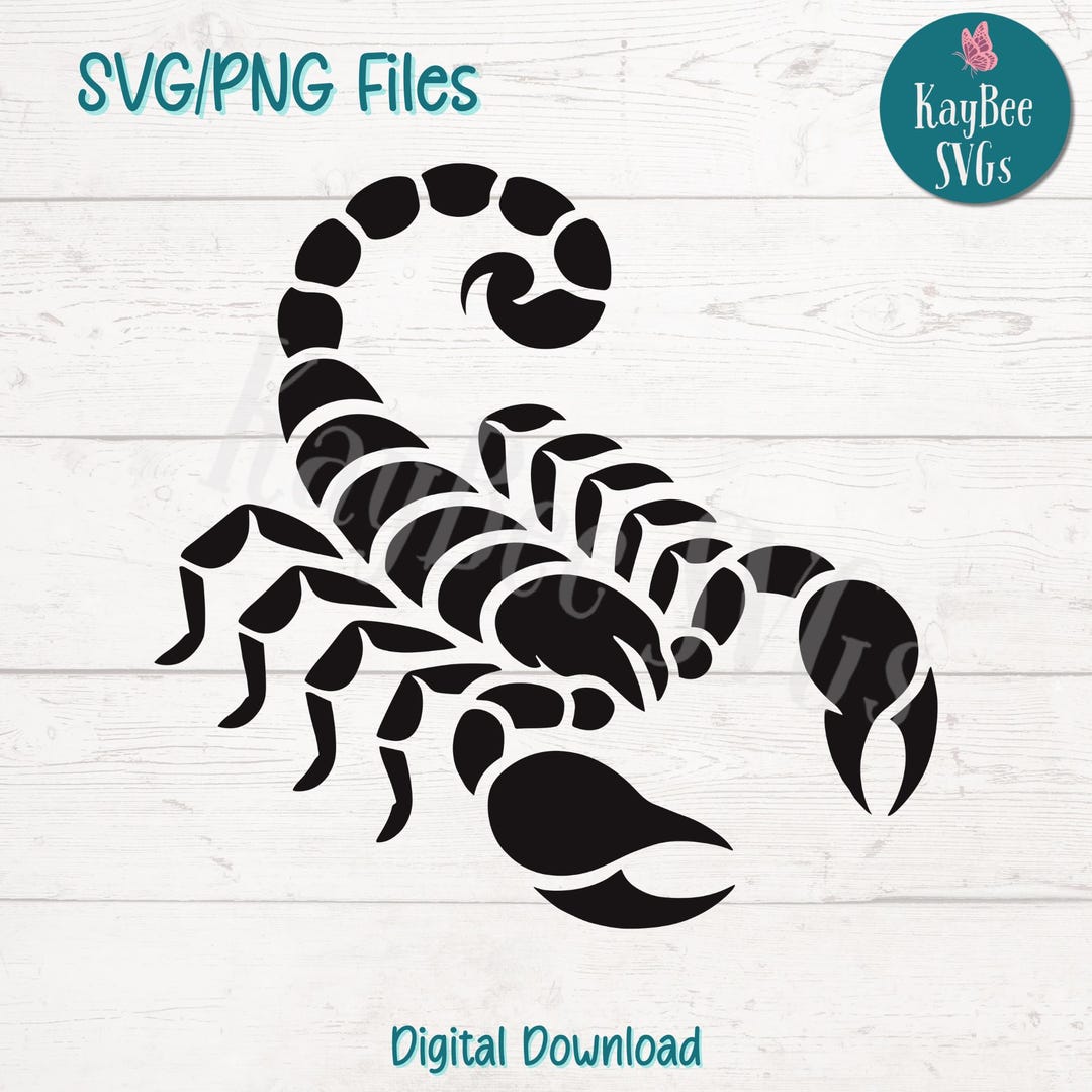 Scorpion SVG: Clipart Cut Files for Cricut, Silhouette, Laser Engraving ...