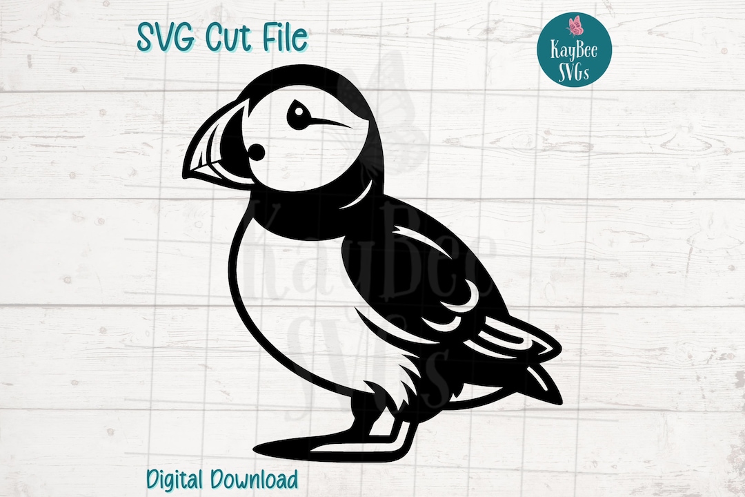 Puffin SVG Cut File for Cricut, Silhouette, Digital Download, Printable ...