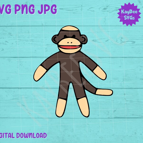 Sock Monkey Clip Art - Etsy