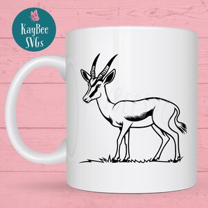 Springbok Antelope SVG PNG Cut Files for Cricut, Silhouette Digital ...