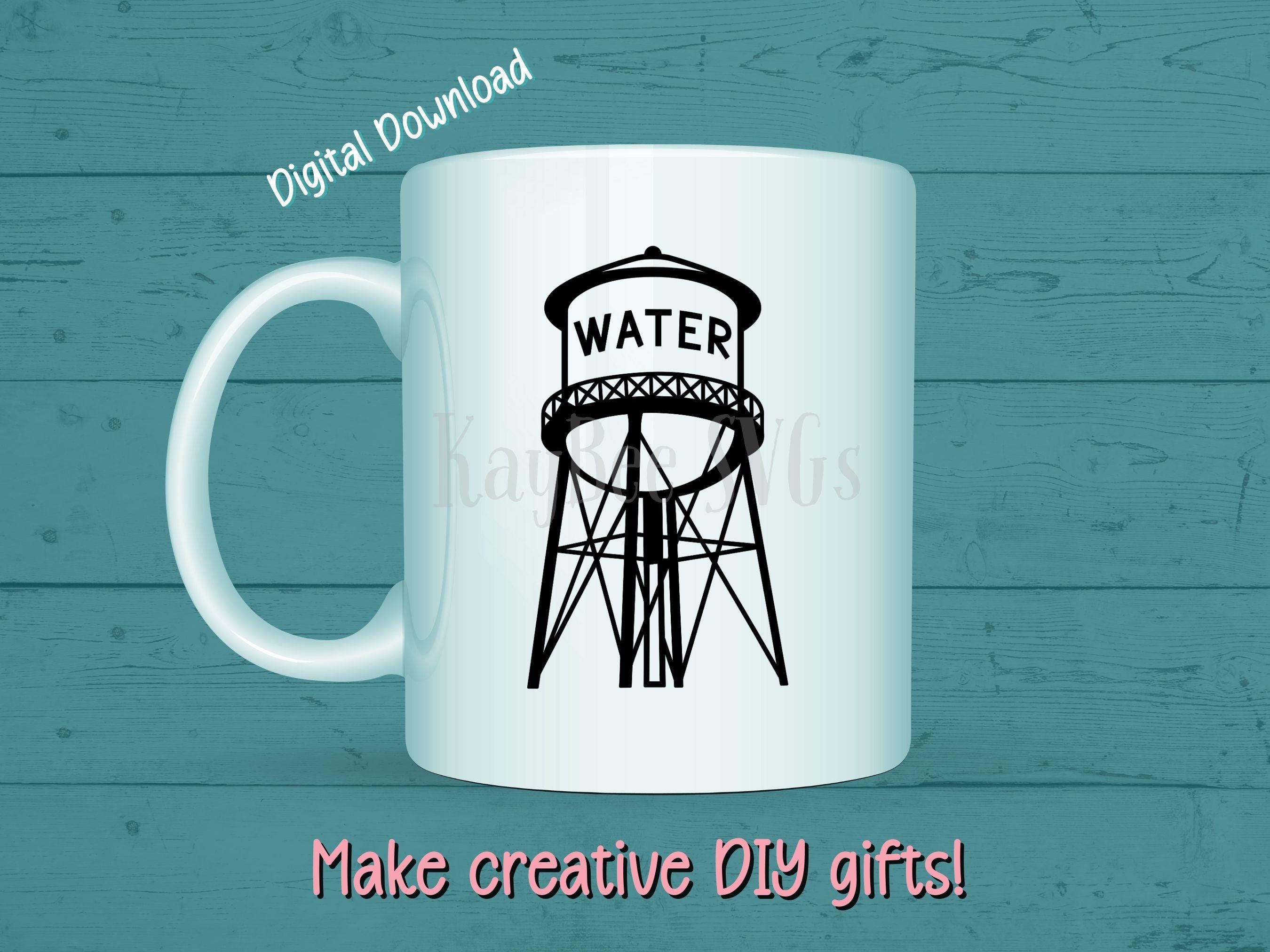 Water Tower SVG PNG Clipart Cut Files for Cricut, Silhouette, Laser ...