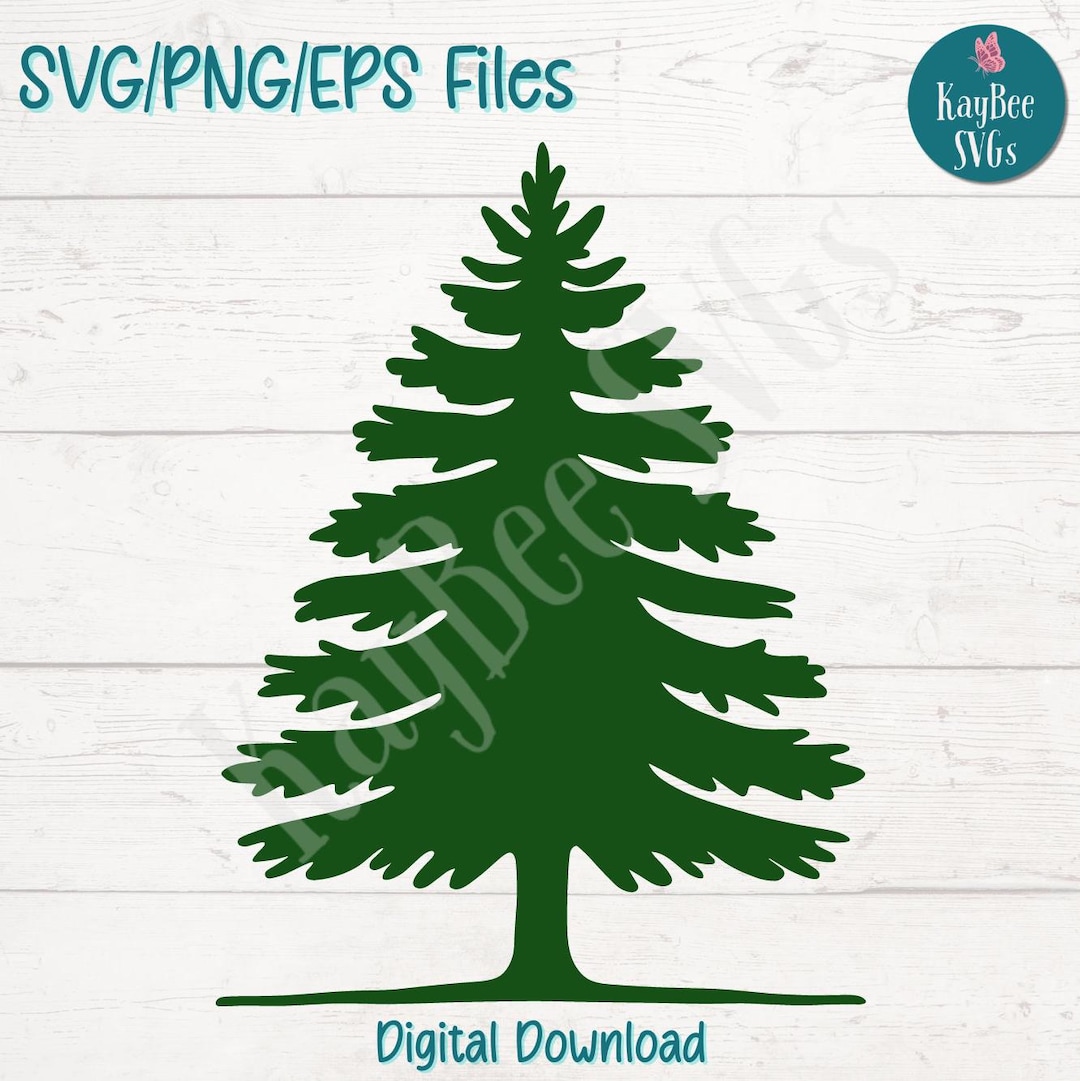 Pine Tree SVG PNG Cut Files for Cricut, Silhouette Digital Download ...