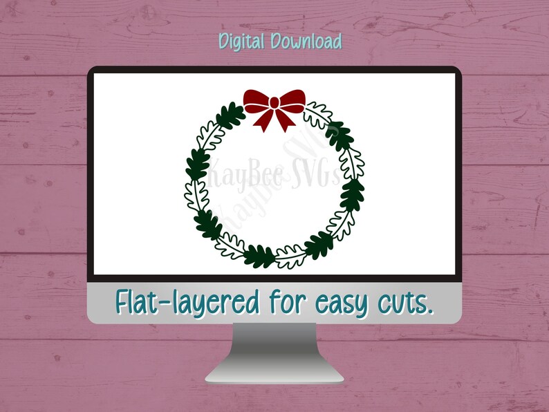 Holly Wreath SVG PNG Clipart Cut Files for Cricut, Silhouette, Laser ...