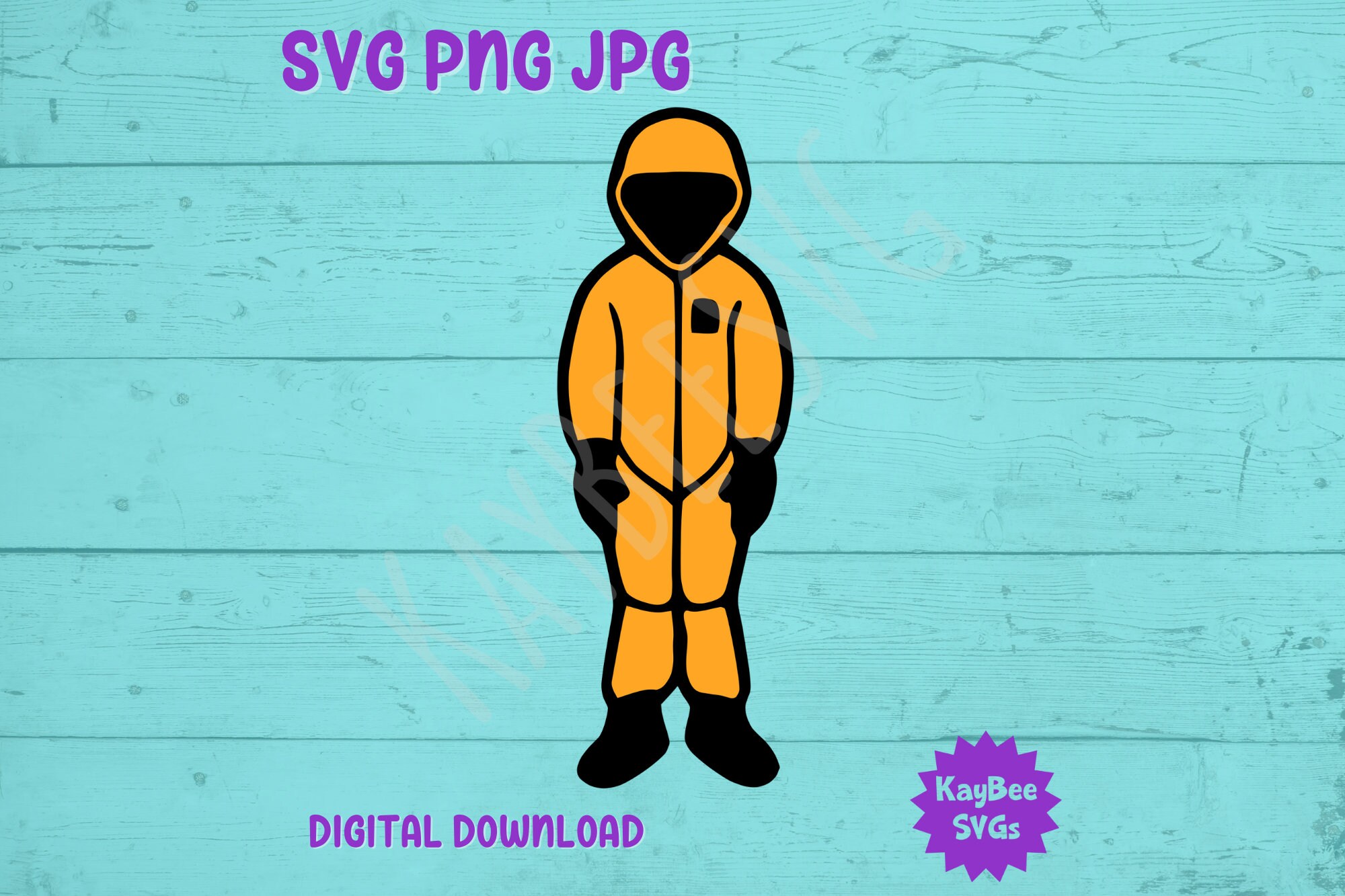 Hazmat Suit SVG PNG JPG Clipart Digital Cut File Download for - Etsy Israel